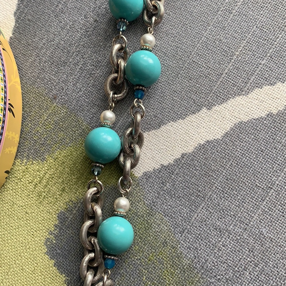 Beautiful Brighton Turquoise Color Beaded Bracelet - Gem